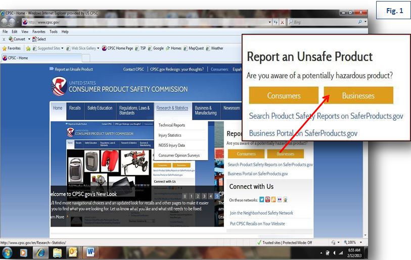 Filing an Online Initial Section 15b Report | CPSC.gov