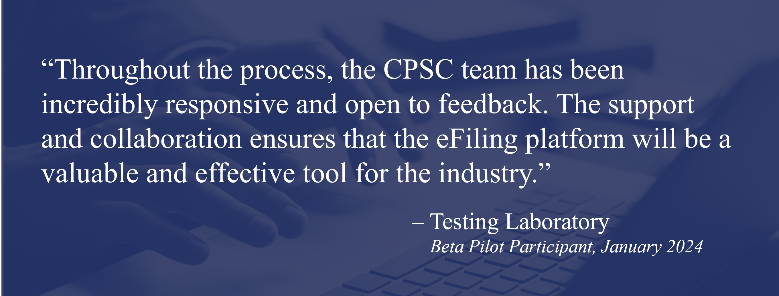 eFiling Testimonials | CPSC.gov