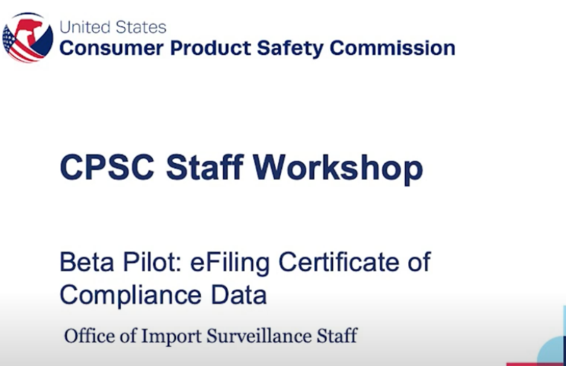 eFiling – CPSC’s Modern Approach for Filing Certificate Data | CPSC.gov