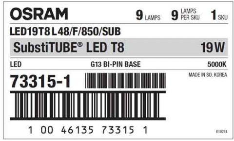 Osram Sylvania Recalls T8 LED Tubes | CPSC.gov